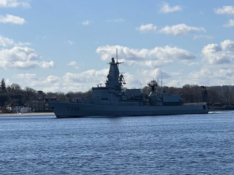 Frigate F 333 Bartolomeus Dias leaves the naval base in Kiel for the ...