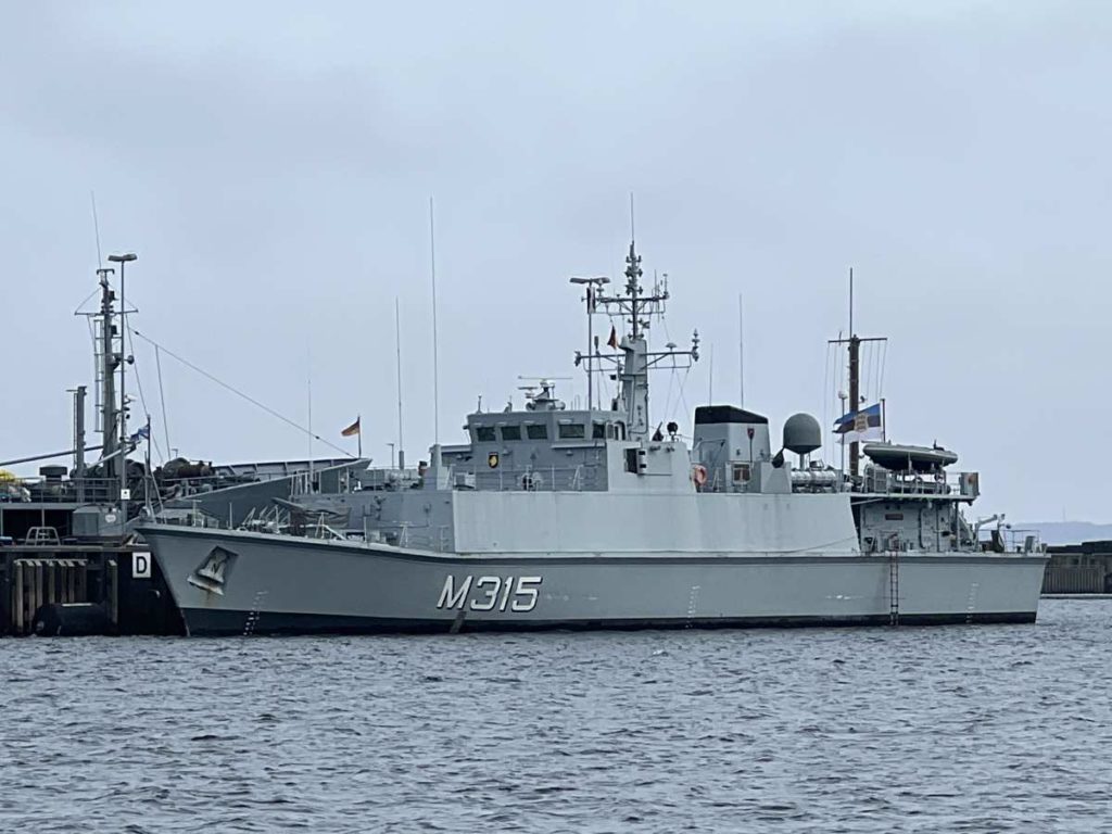 Naval ships in Kiel on March 12th, 2023 at the Gorch-Fock-Mole ...