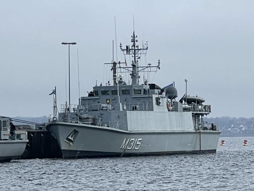 Naval ships in Kiel on March 12th, 2023 at the Gorch-Fock-Mole ...