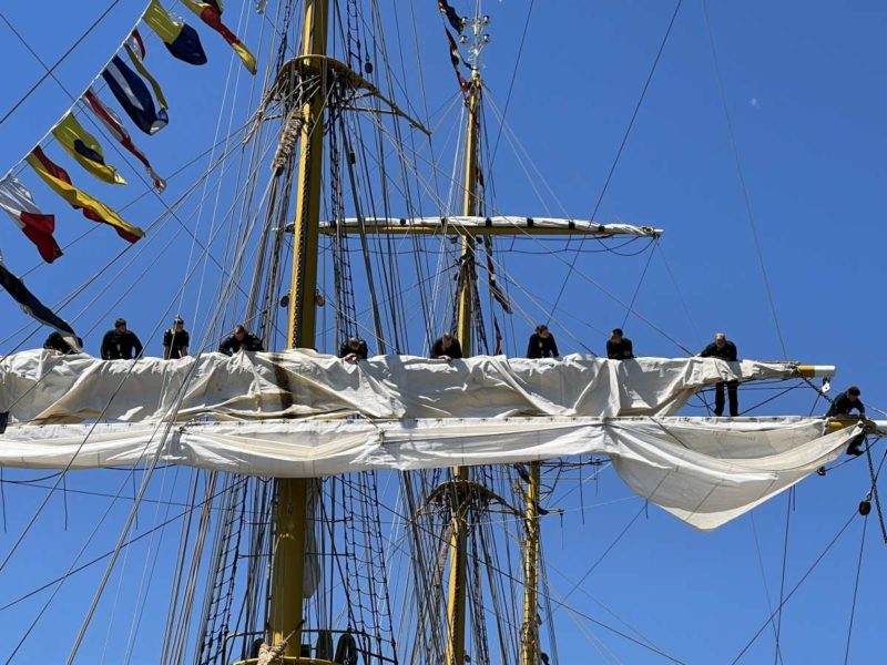 Segelschulschiff Gorch Fock Übung Segelsetzen Open Ship 2022 ...